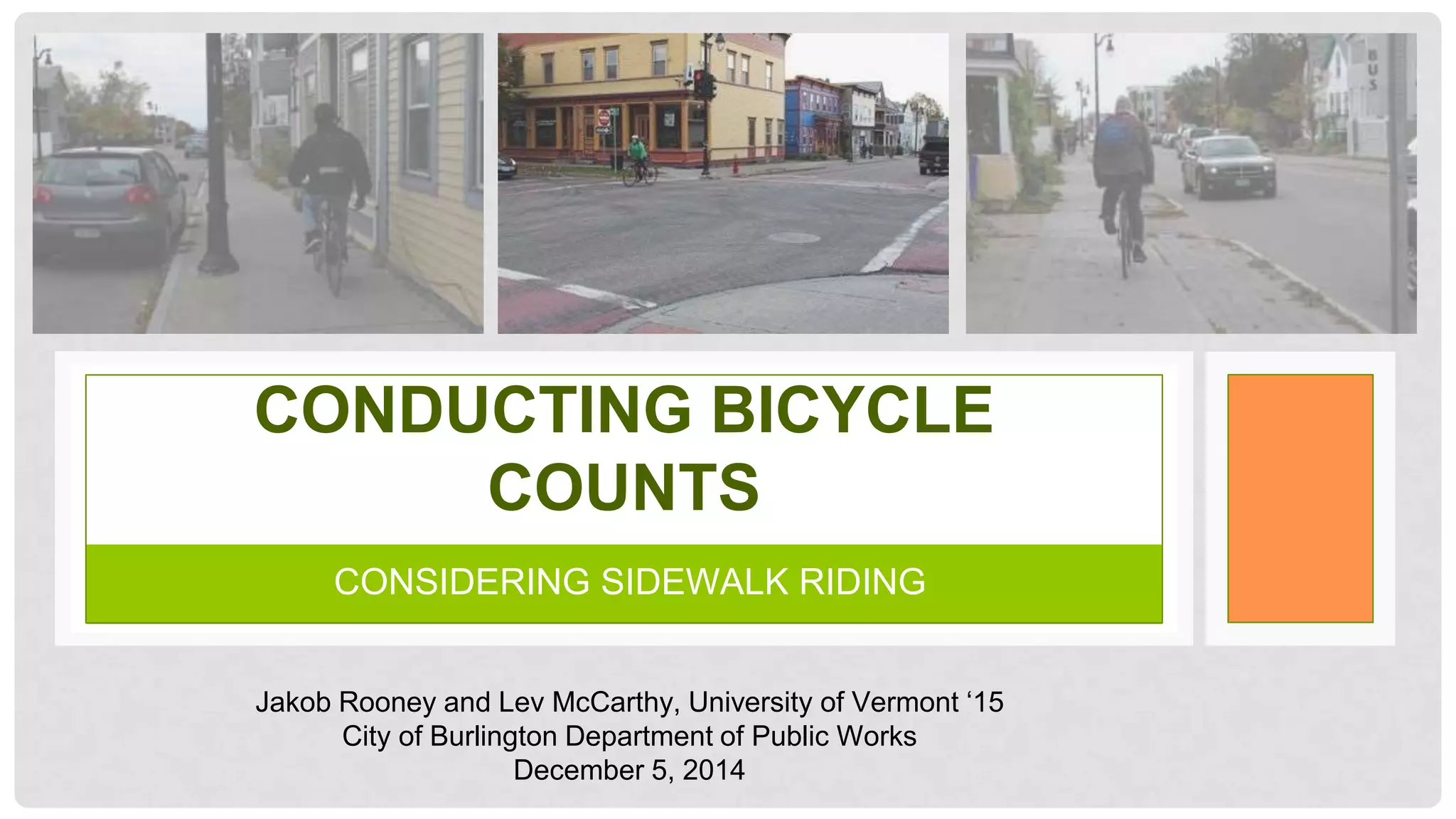 Conducting Bicycle Counts_McCarthy | PPT