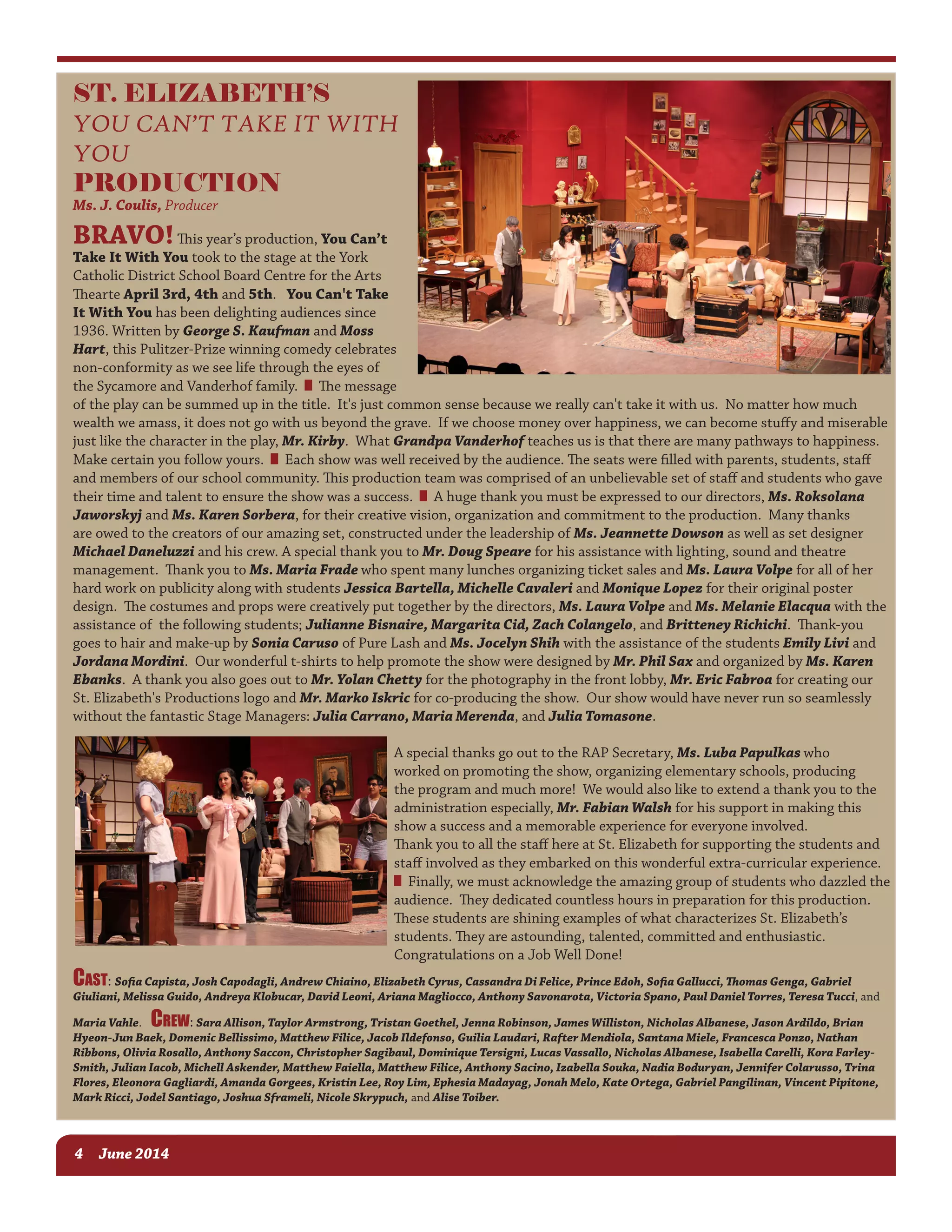 St. Elizabeth June 2014 Newsletter | PDF