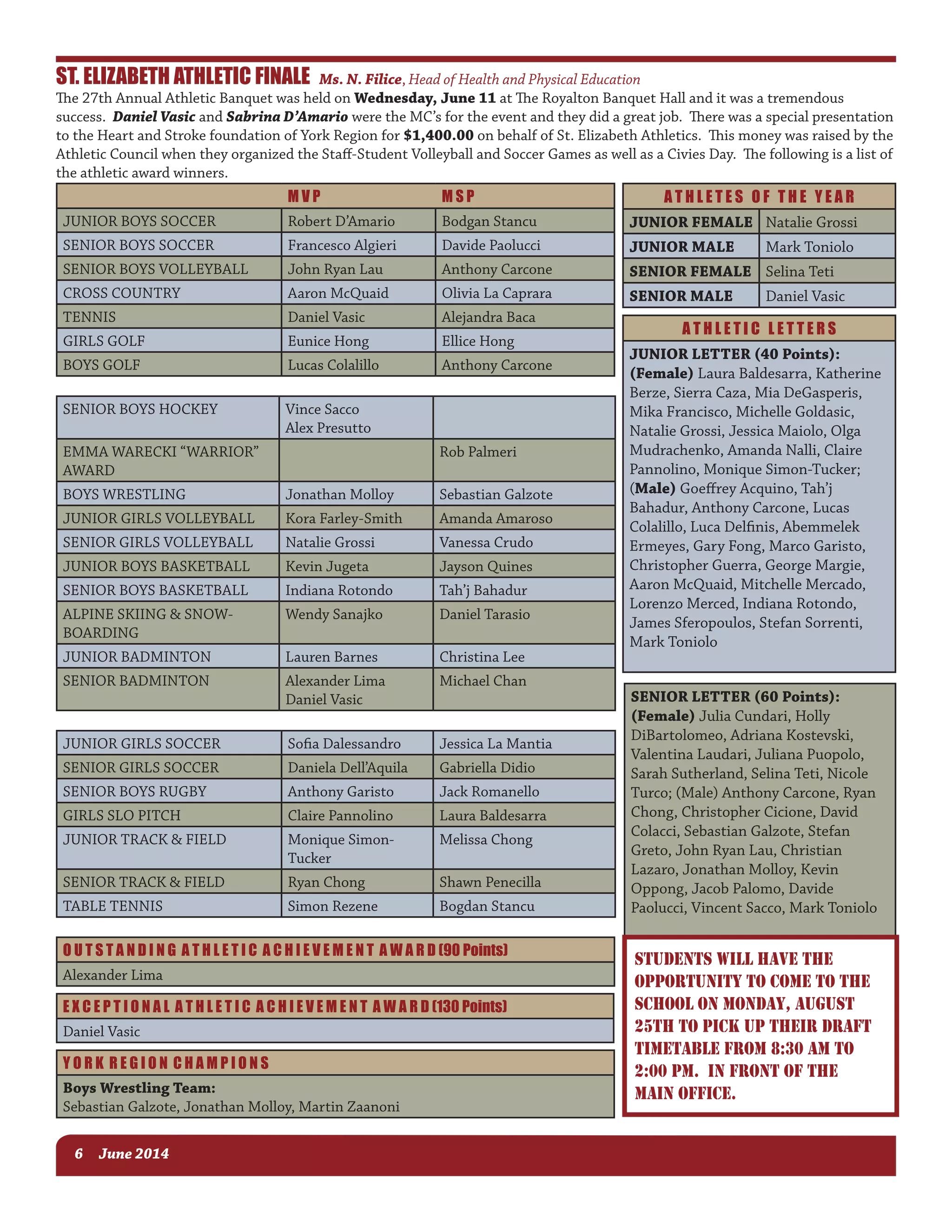 St. Elizabeth June 2014 Newsletter | PDF