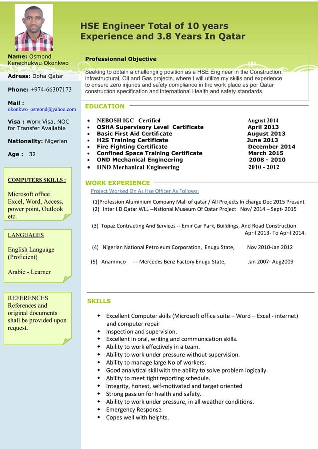 KC_SAFETY CV UPDATED 2 HSE ENGR | PDF
