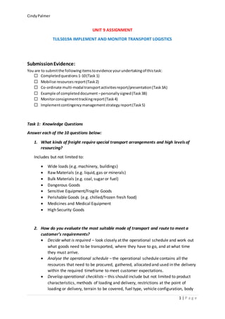 UNIT 9 ASSIGNMENT | PDF
