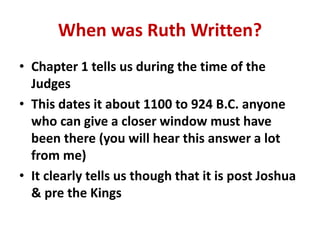 Ruth Chapter 1 | PPTX