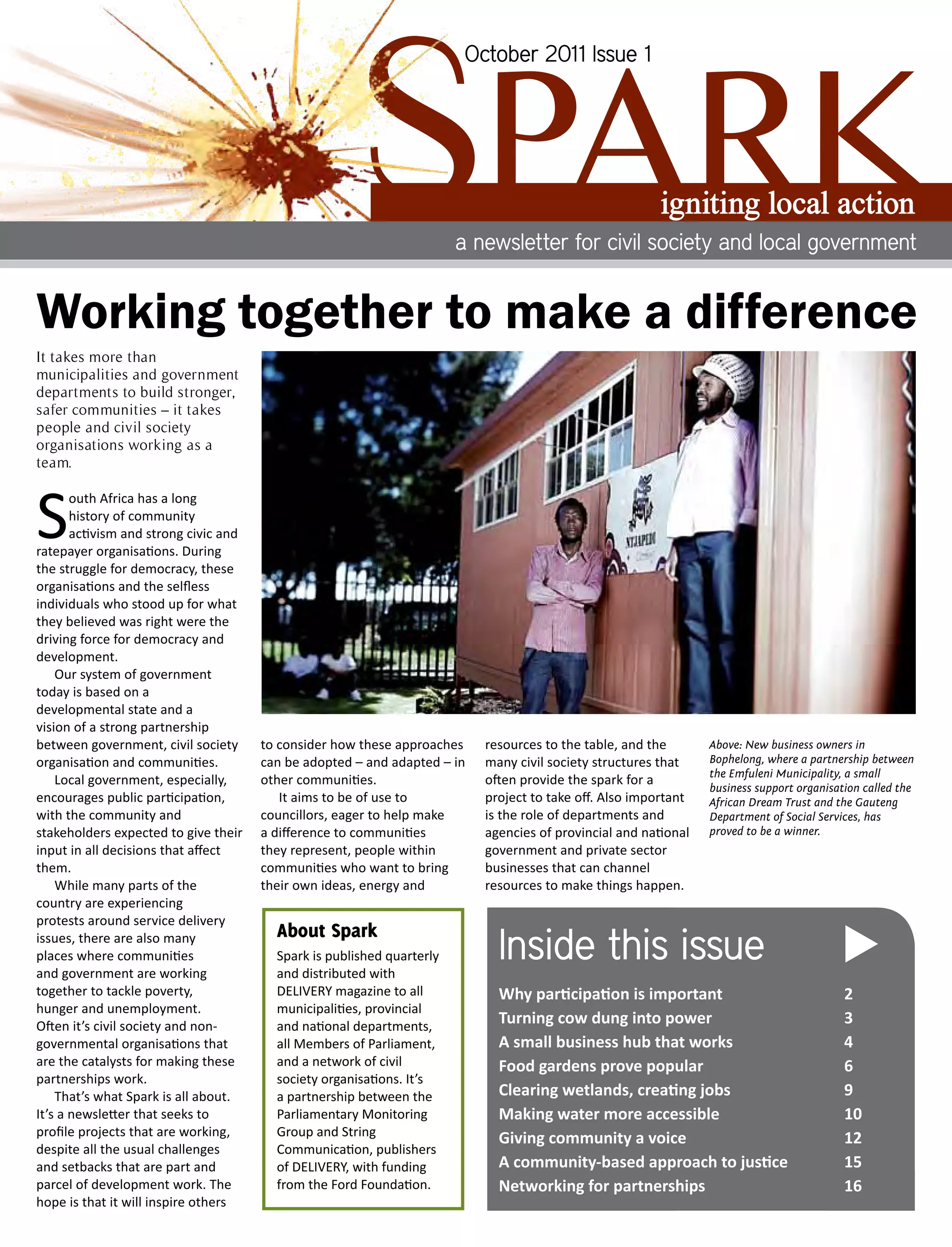 Spark Issue 1 | PDF | Civic affairs | Politics