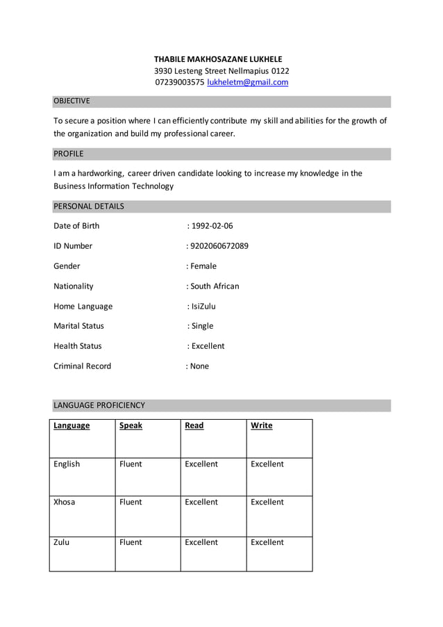 THABILE LUKHELE-1 | PDF