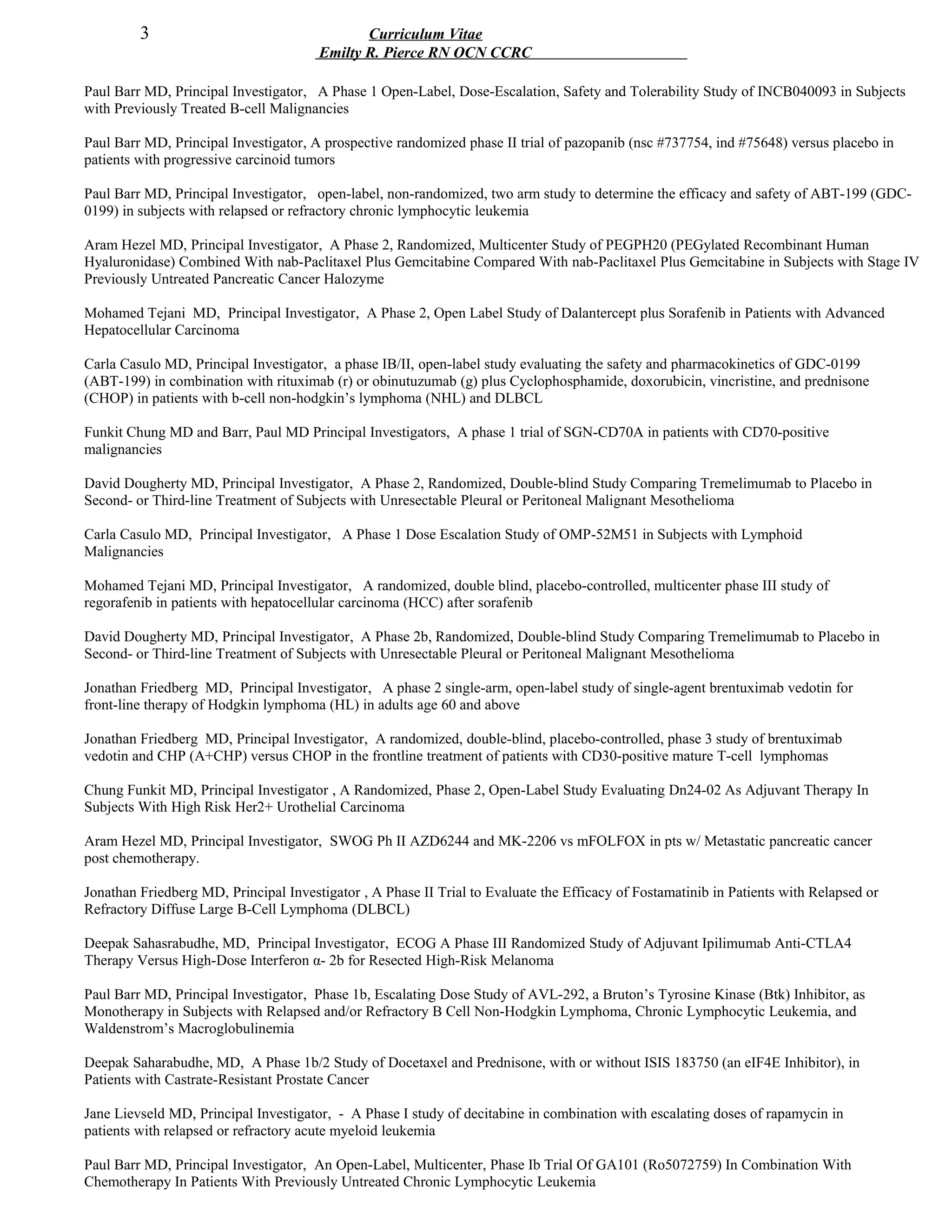 Updated Emily Curriculum Vitae 2016CRA | DOC