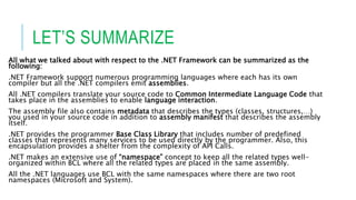 Welcome to the .Net