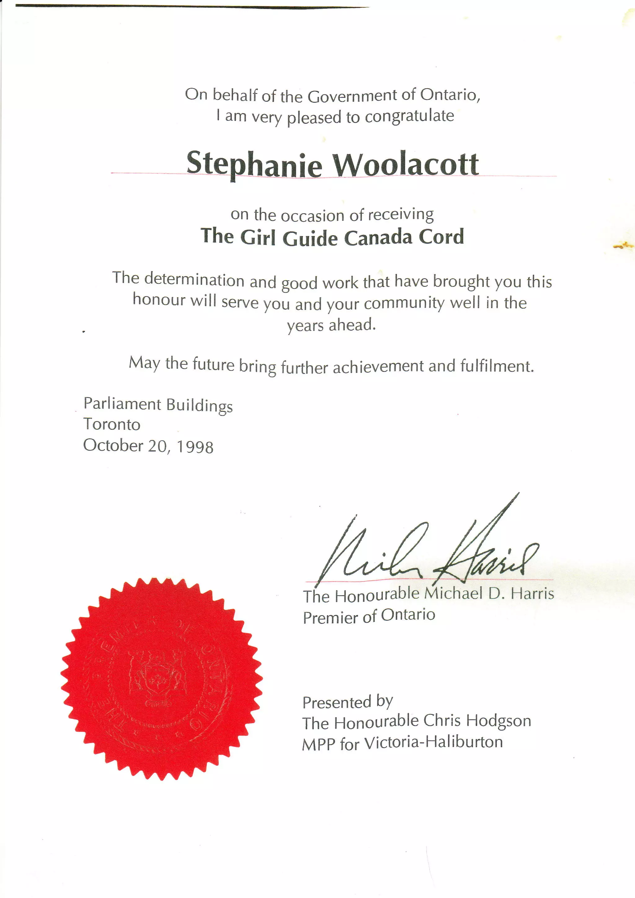 The Girl Guide Canada Cord | PDF