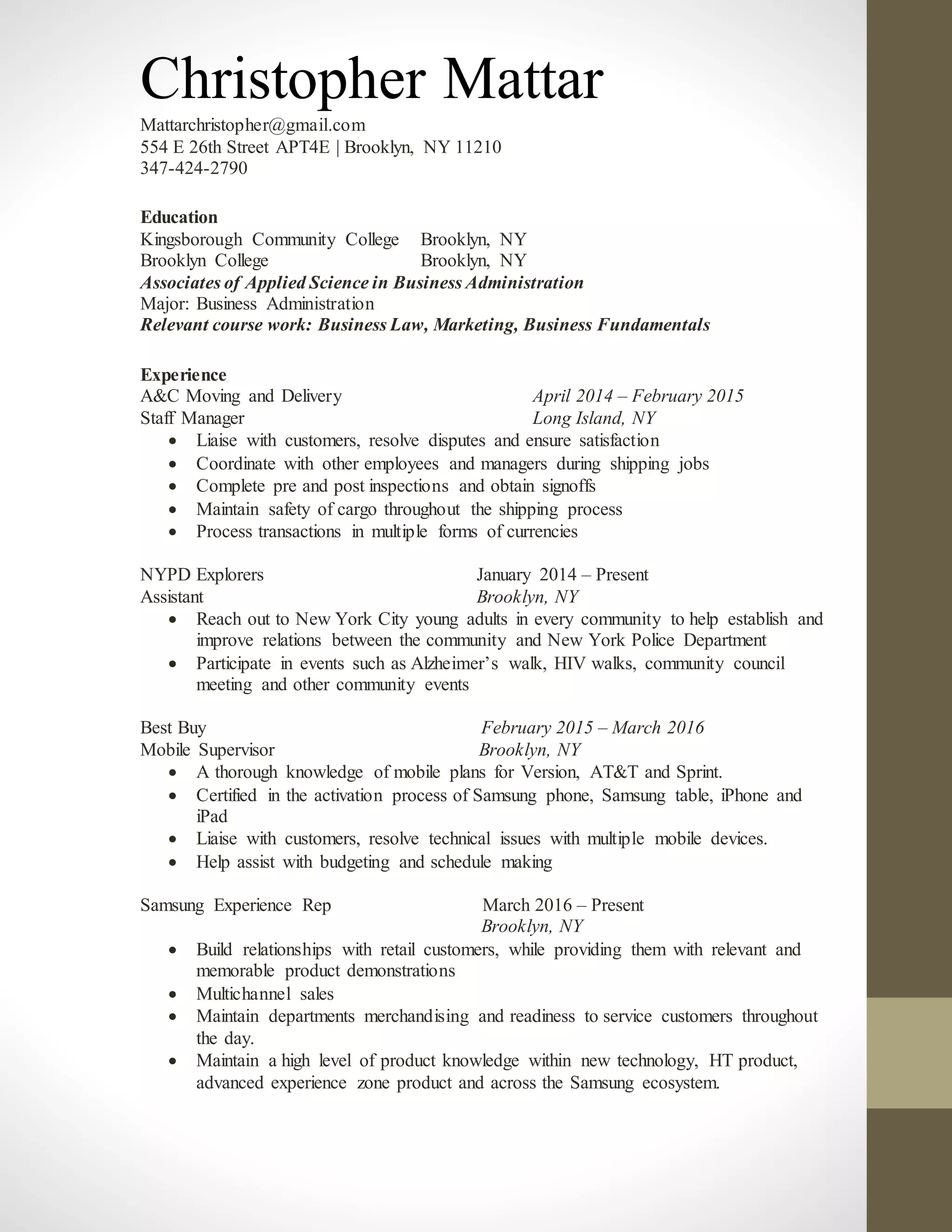 Chris resume | DOCX