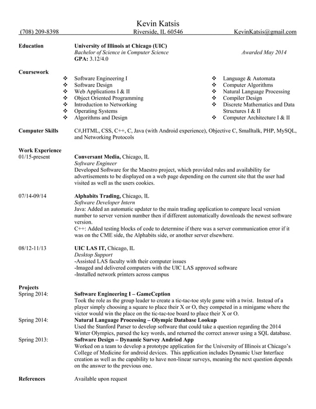 KevinKatsisResume | PDF