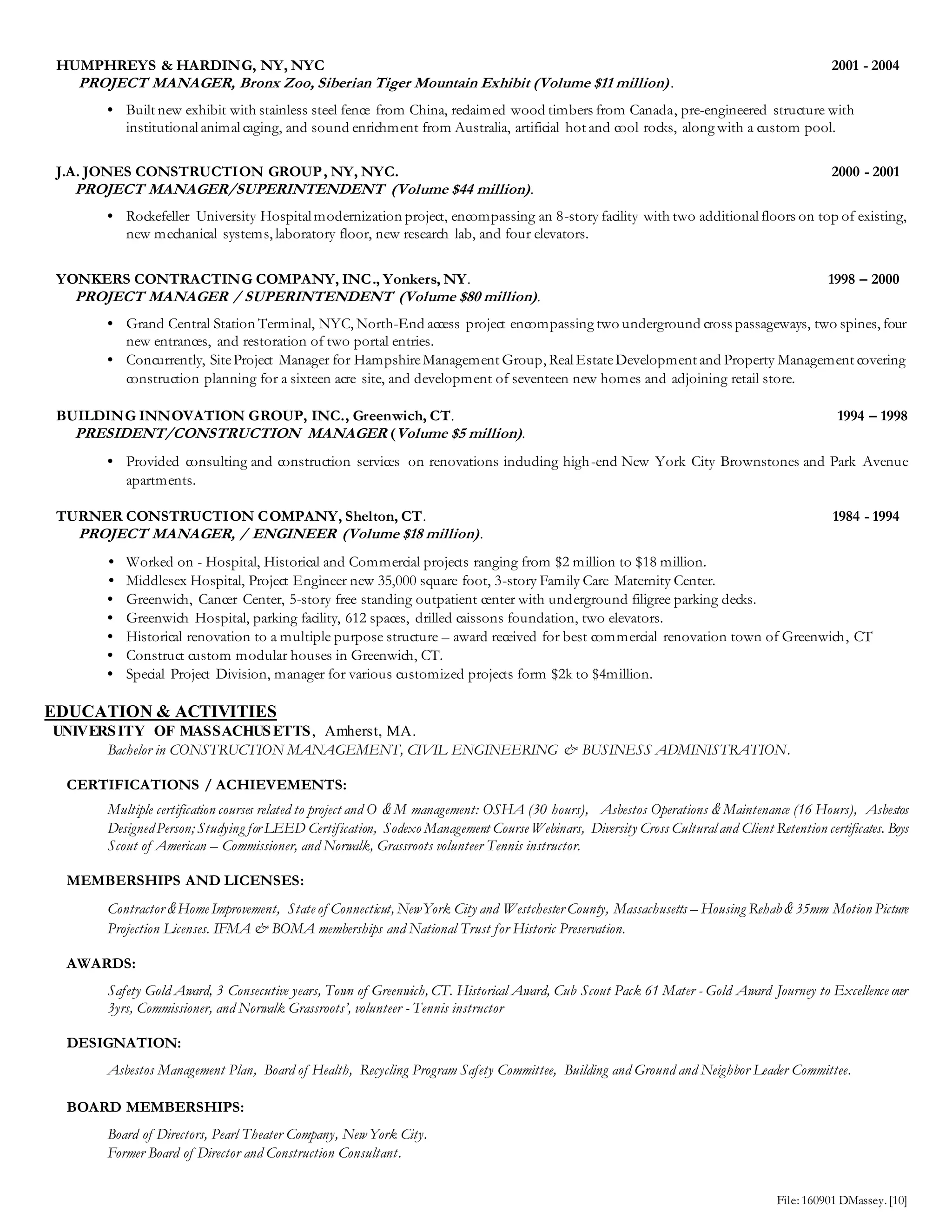 DMassey resume 2016 09 21, 17a | DOCX