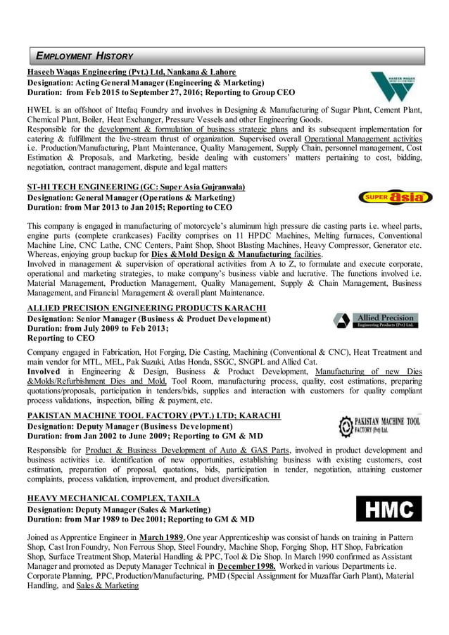 ENGR.M.HANIF CV | PDF