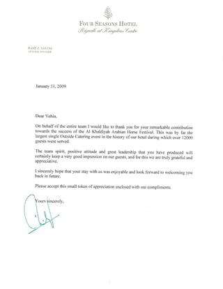 FS RIYADH 2009 FOR TASK FORCE THANKS LETTER 1 | PDF