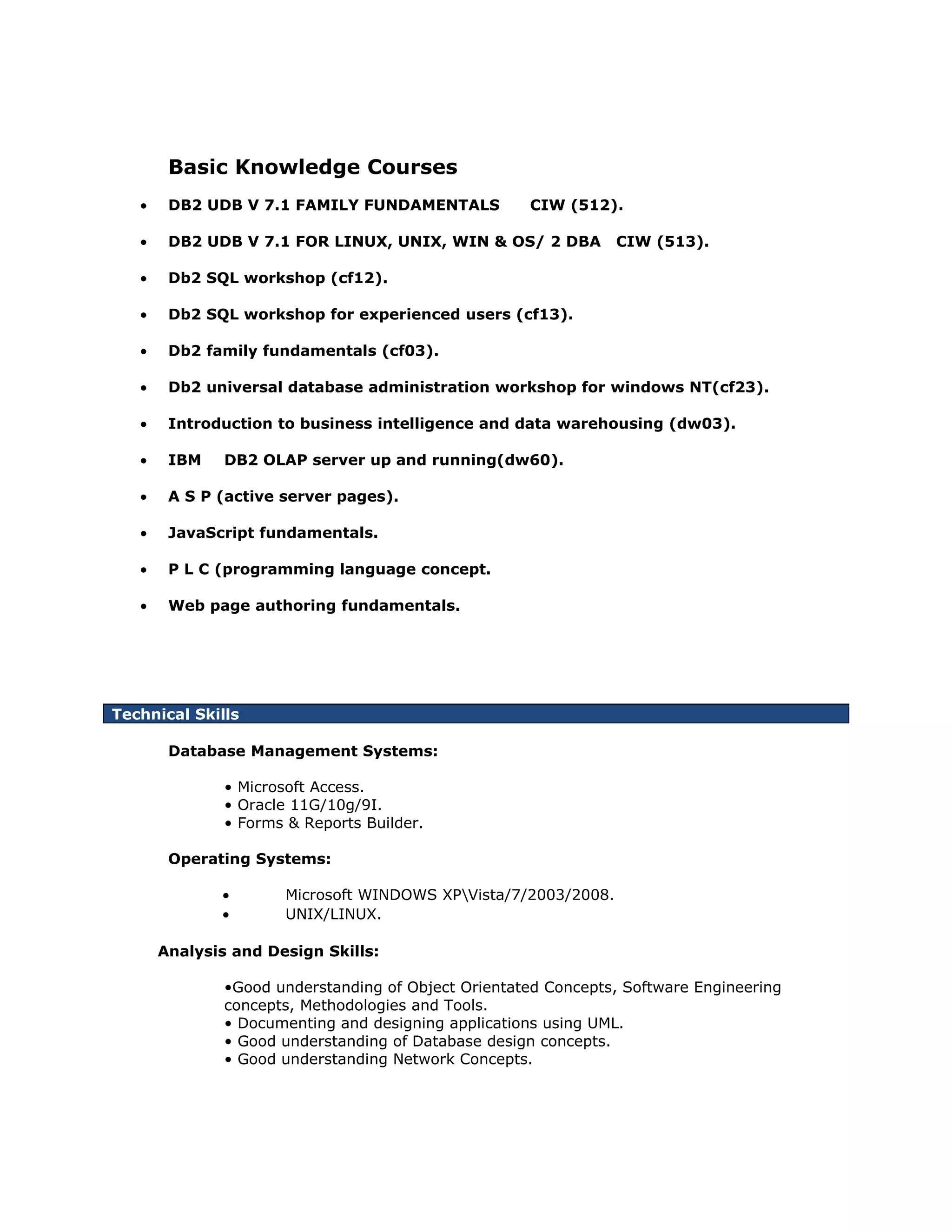 hossam ahmed salah CV | DOC | Databases | Computer Software and Applications