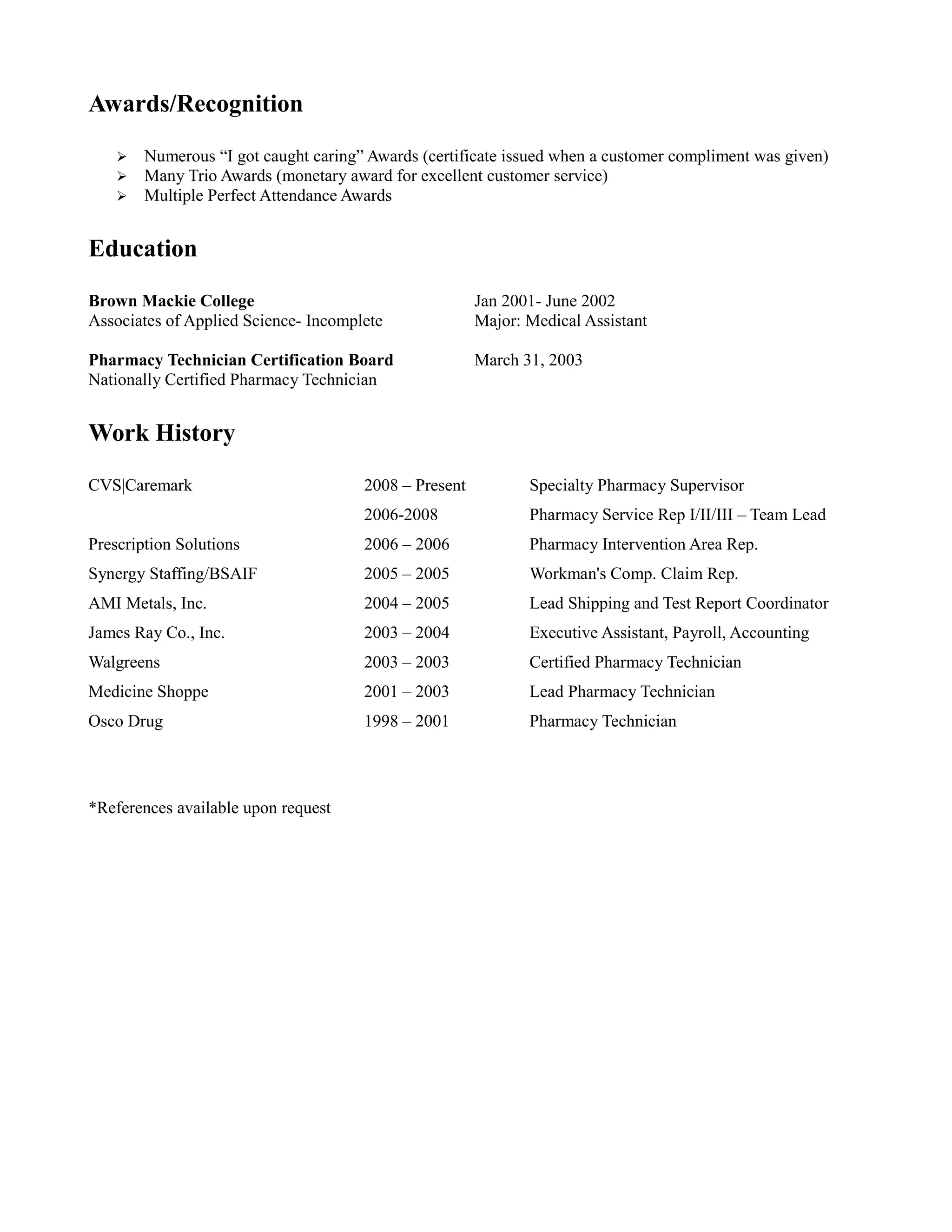 Supervisor resume | PDF