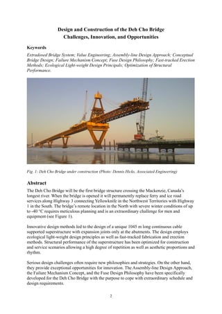 Deh Cho Bridge | PDF | Civil Engineering Industry | Industries