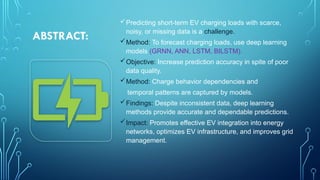 PREDICTING SHORT TERM CHARGING OF EV VEHCILES .pptx