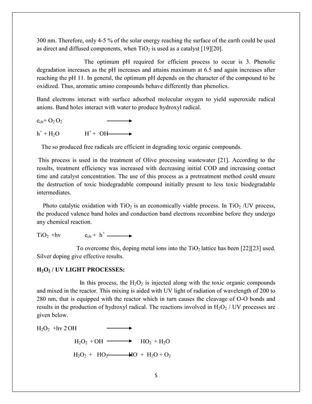 advanced oxidation process | PDF