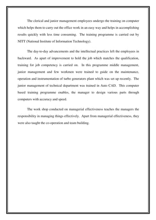 PROJECT - TRAINING AND DEVELOPMENT | PDF