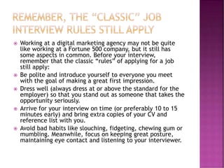 7 effective interview tips for any digital marketing job | PDF