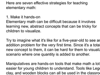 7 Effective Method for teaching Maths.ppt