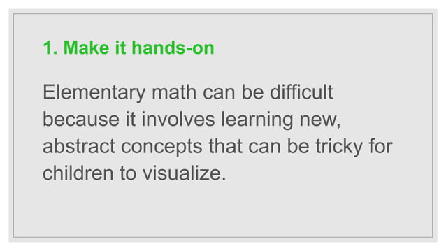 7 effective strategies for teaching elementary math | PPTX