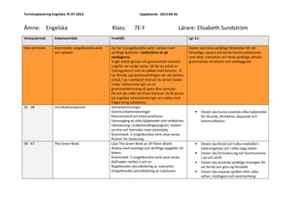 7 e f_planering_engelska_ht2013 | PPT