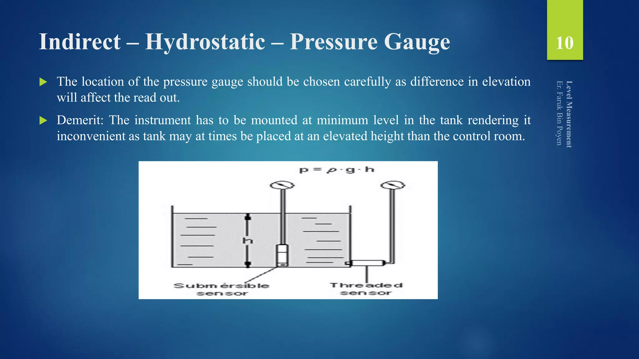Electronic Measurement - Level Measurement | PPT