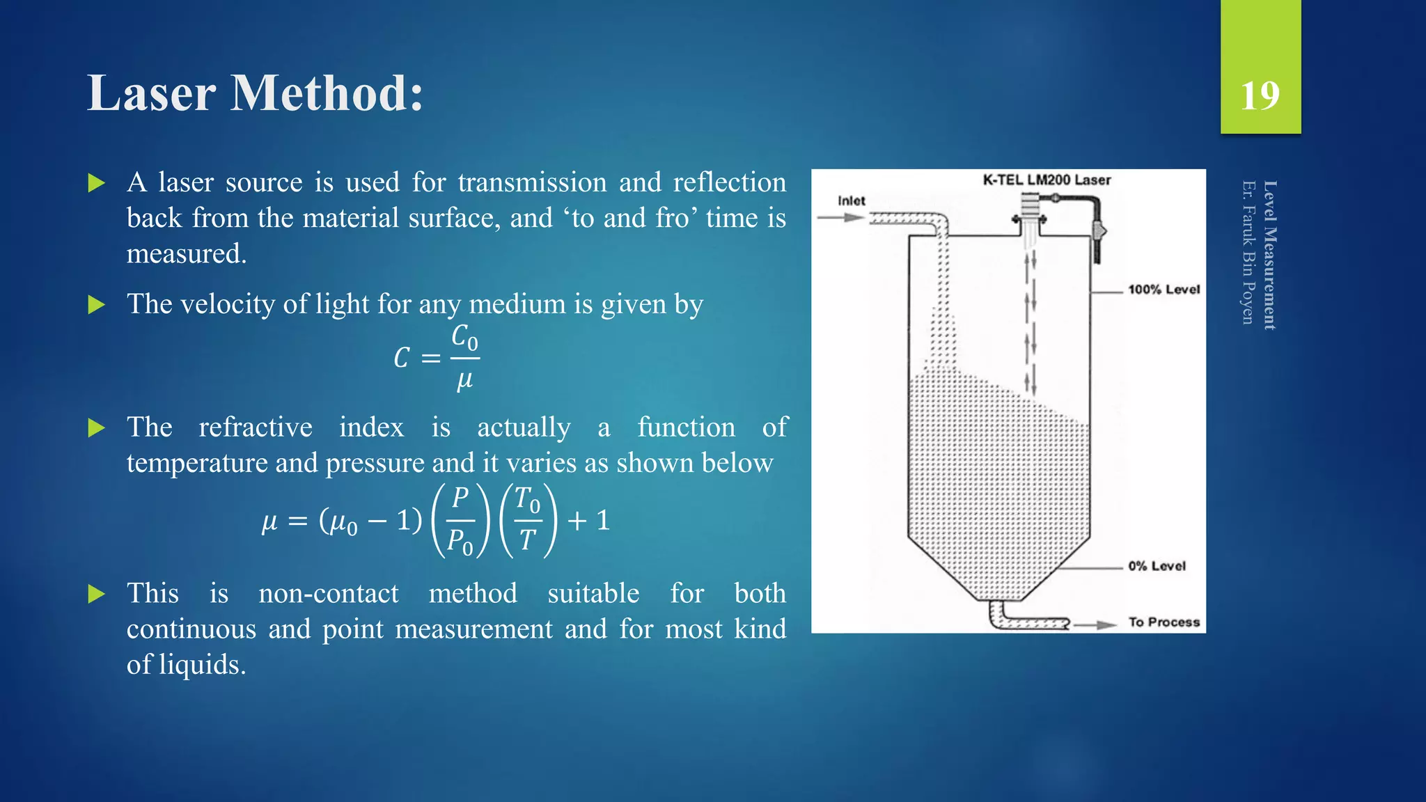 Electronic Measurement - Level Measurement | PPT