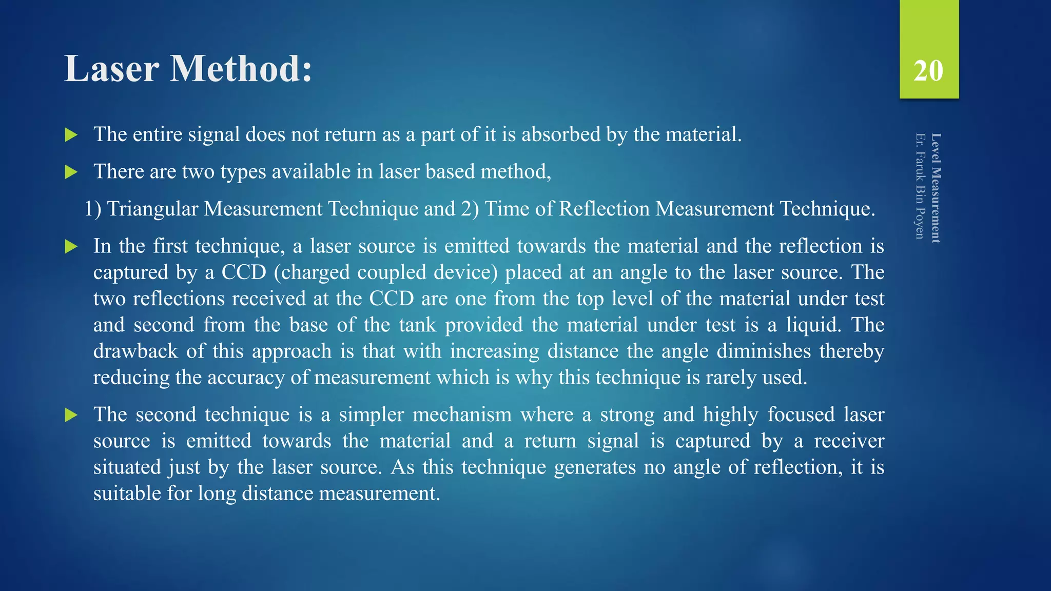 Electronic Measurement - Level Measurement | PPT