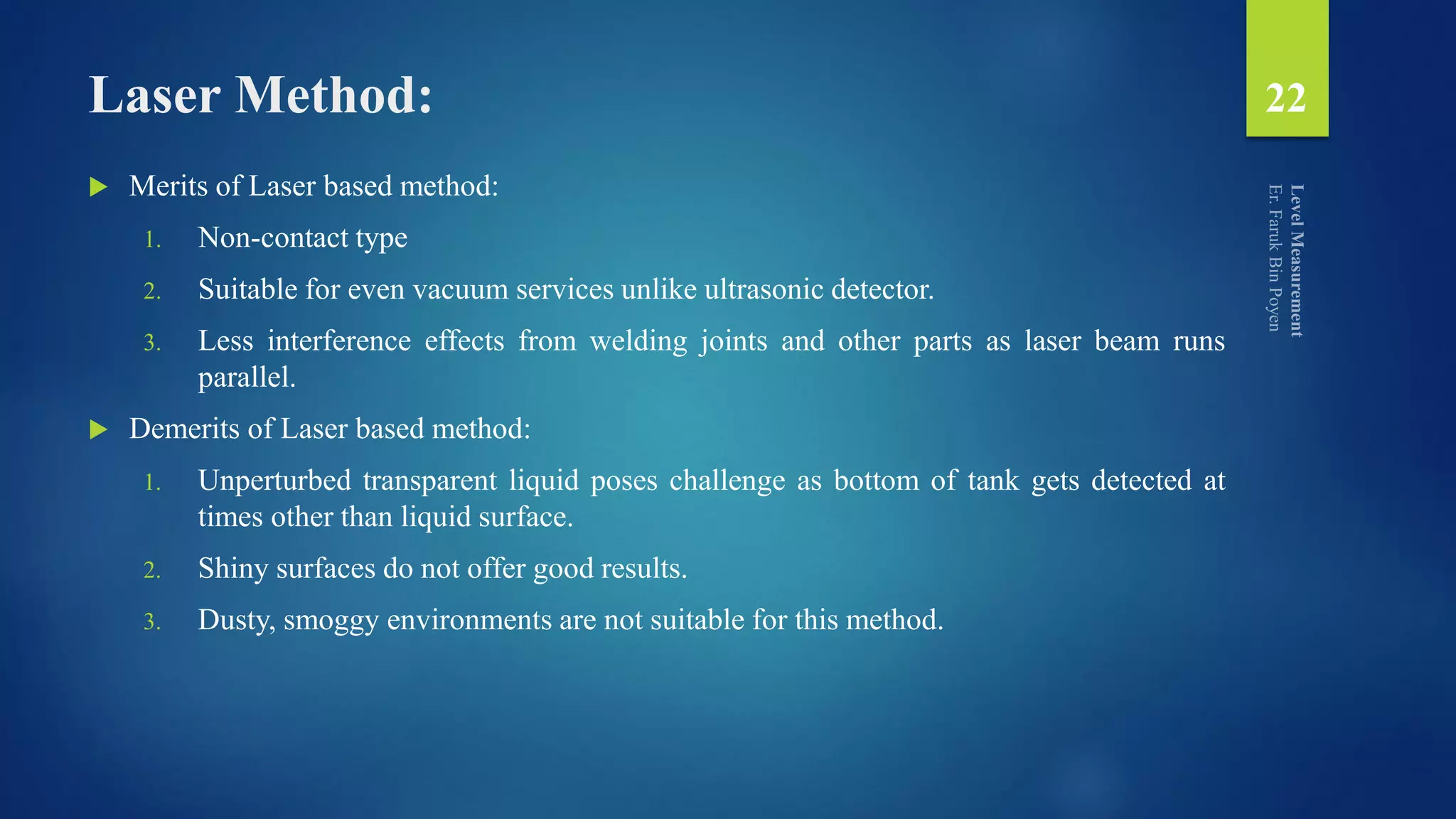 Electronic Measurement - Level Measurement | PPT