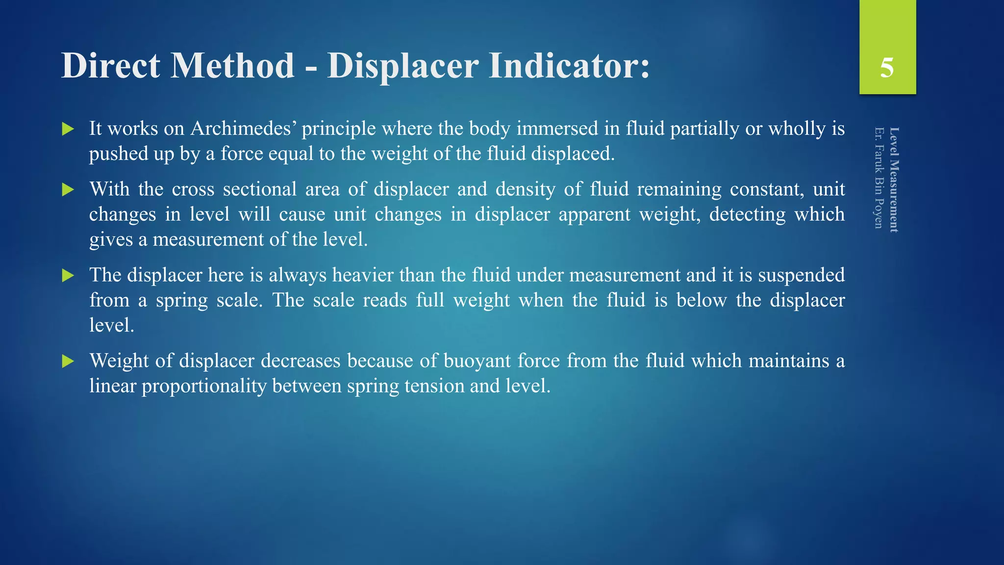 Electronic Measurement - Level Measurement | PPT