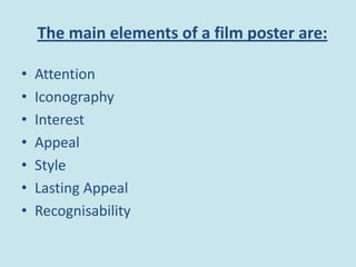 The Seven Elements of a Film Poster | PPTX