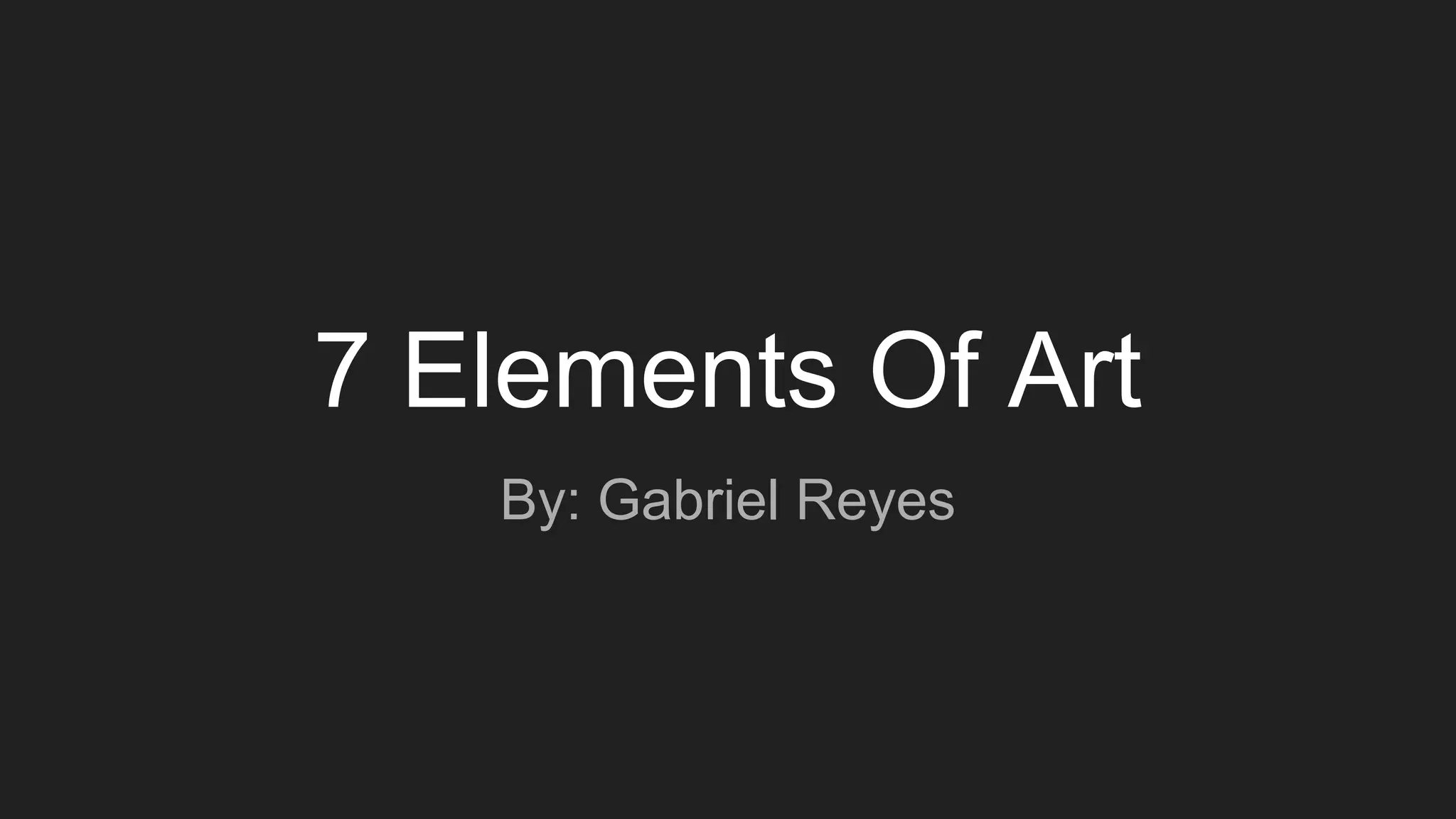 7 elements of art (1) | PDF | Painting | Arts and Crafts