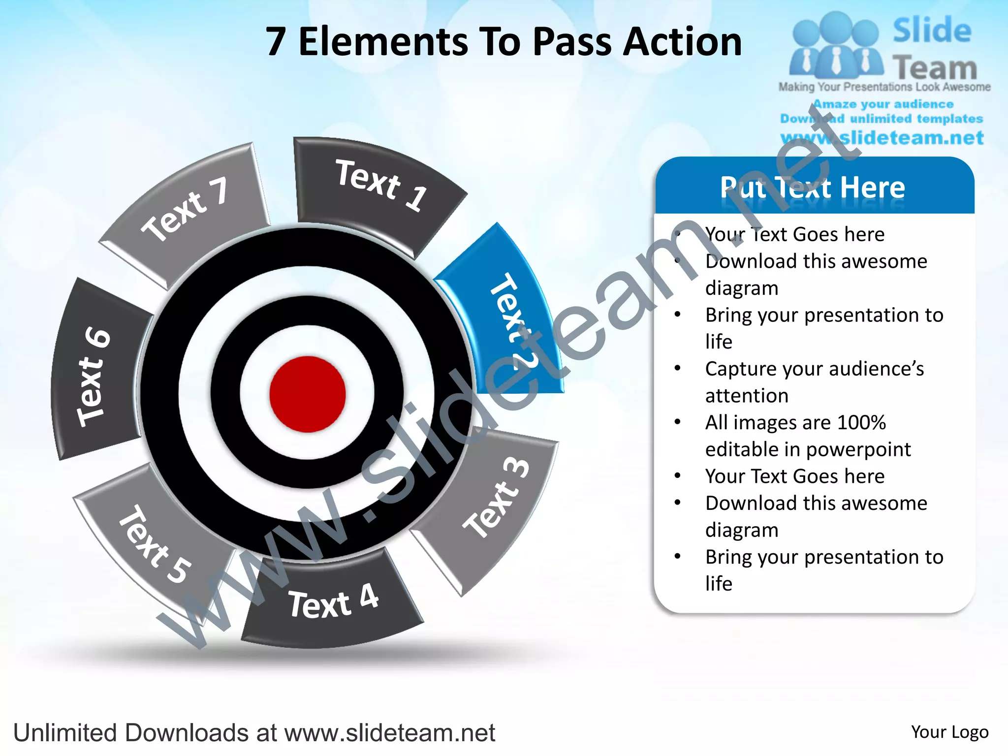 7 elements to pass action powerpoint diagrame templates 0712 | PDF