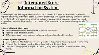 7eleven - Supply Chain Case study, supply chain strategies | PPTX
