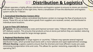 7eleven - Supply Chain Case study, supply chain strategies | PPTX