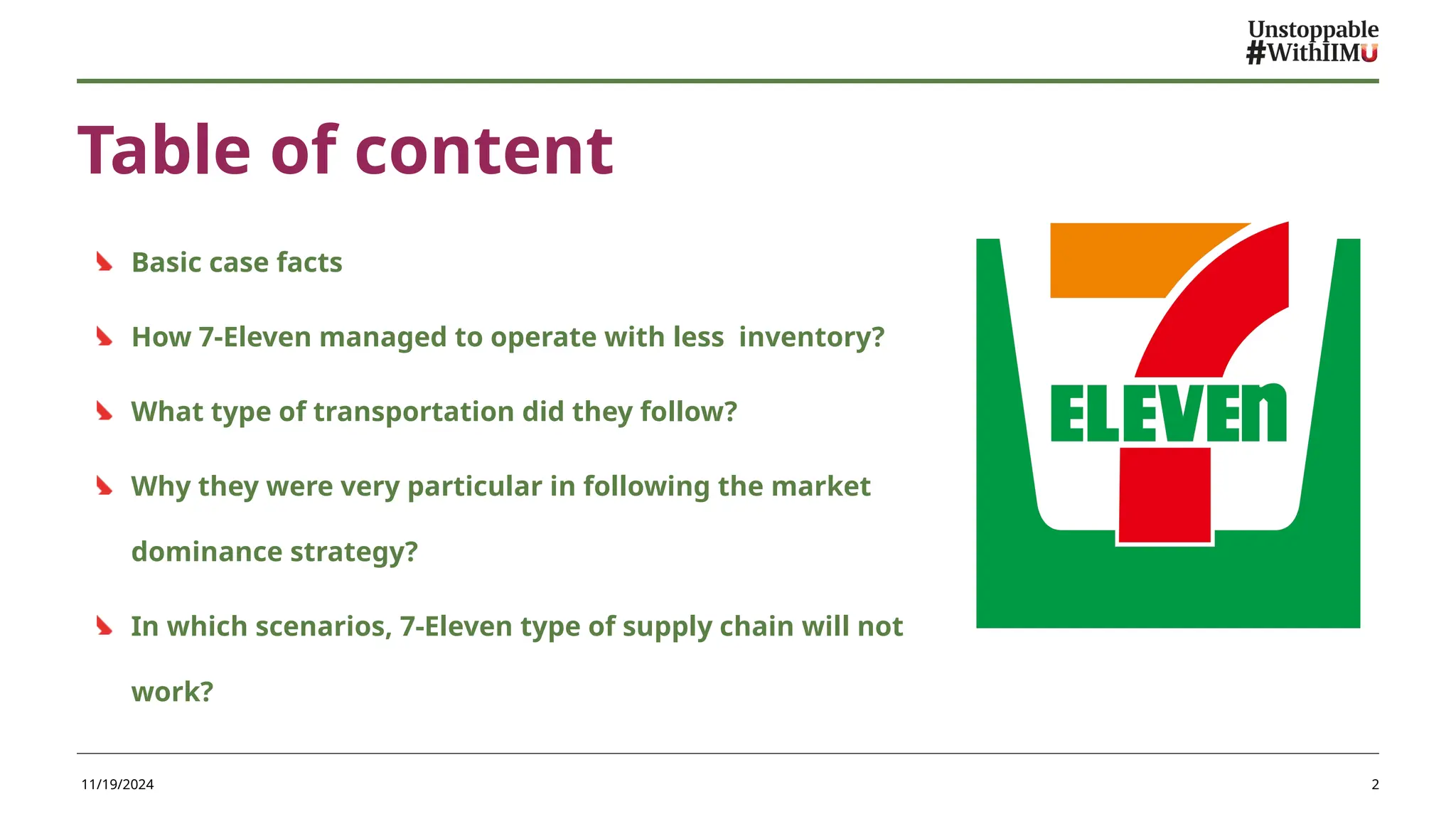 7Eleven case study to understand how they enhanced their business | PPT