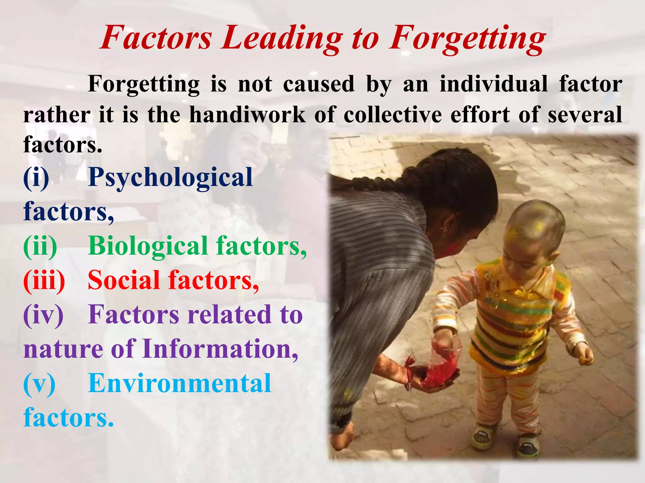 factors leading to forgetting | PPSX