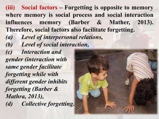 factors leading to forgetting | PPSX