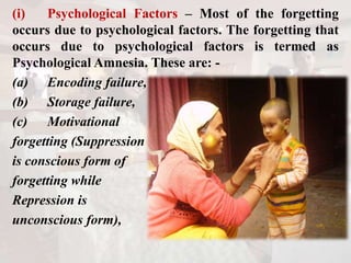 factors leading to forgetting | PPSX