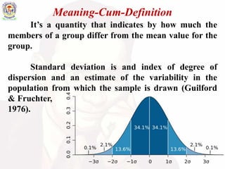 Standard Deviation (Meaning, Characteristics and Calculation) | PPSX