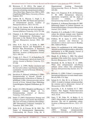 Entrepreneurial Culture A Literature Review | PDF