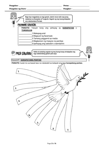 7 ESP 9 - Q2 - W1 (1).pdf values education module | PDF