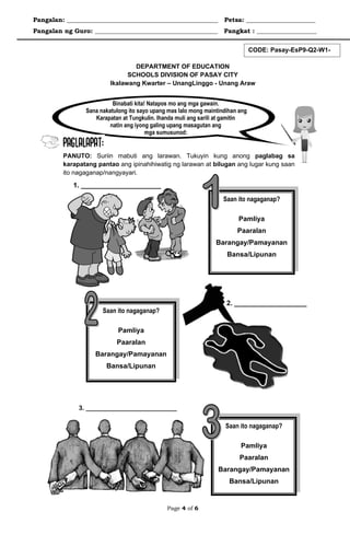7 ESP 9 - Q2 - W1 (1).pdf values education module | PDF