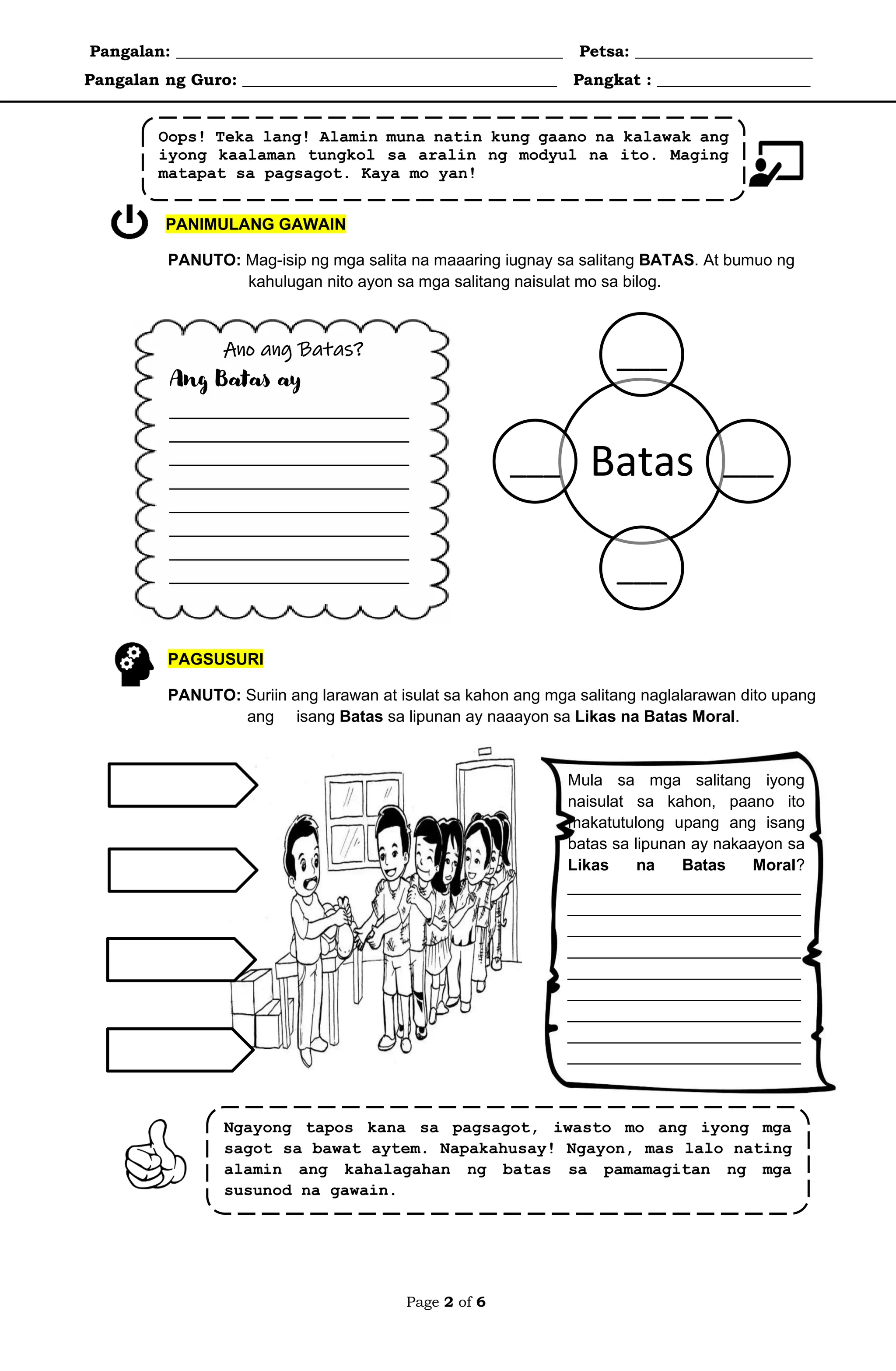 7 ESP 9 - Week 3.pdf values education module | PDF