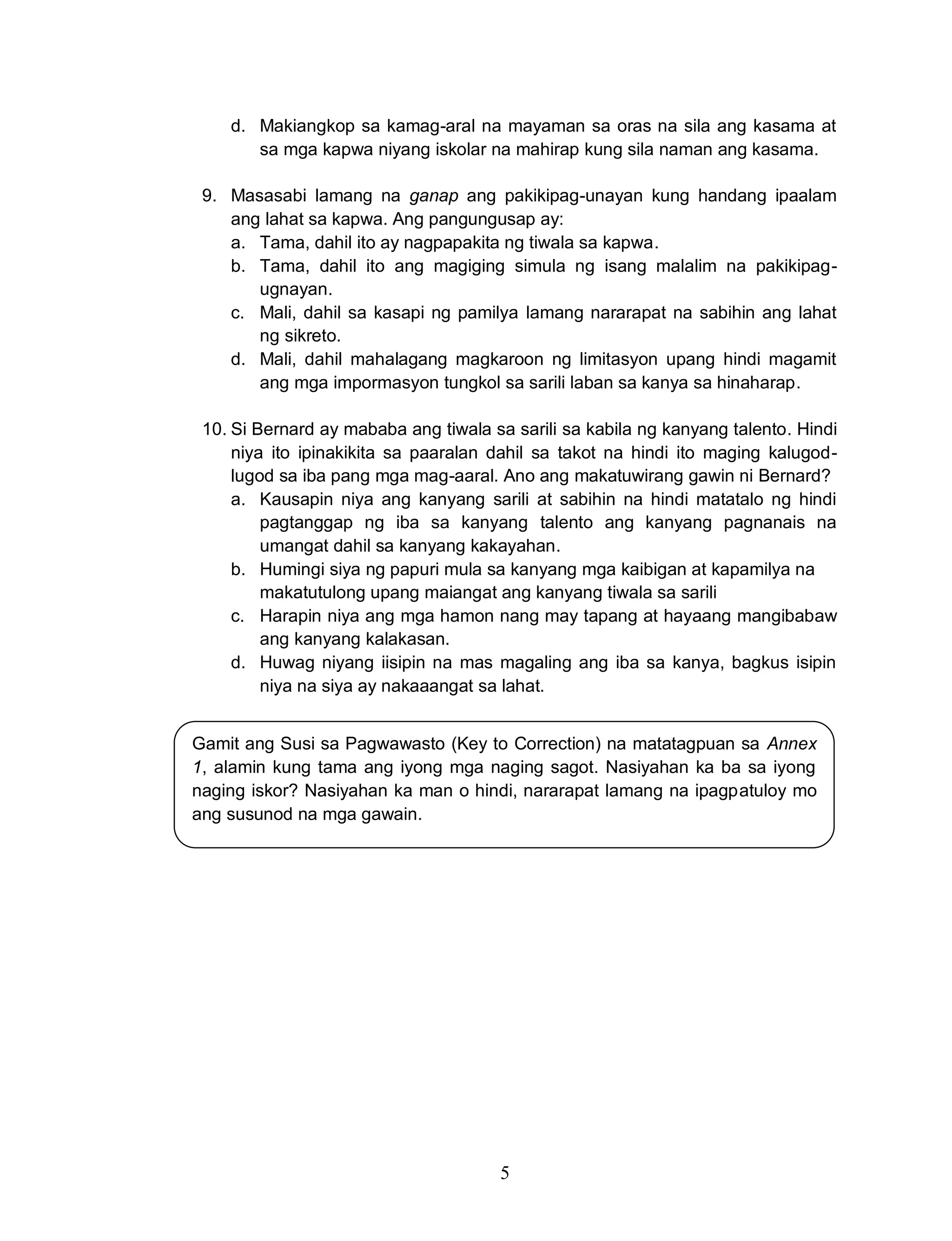 Grade 7 Learning Module in Edukasyon sa Pagpapakatao (Quarter 1 to 4) | PDF