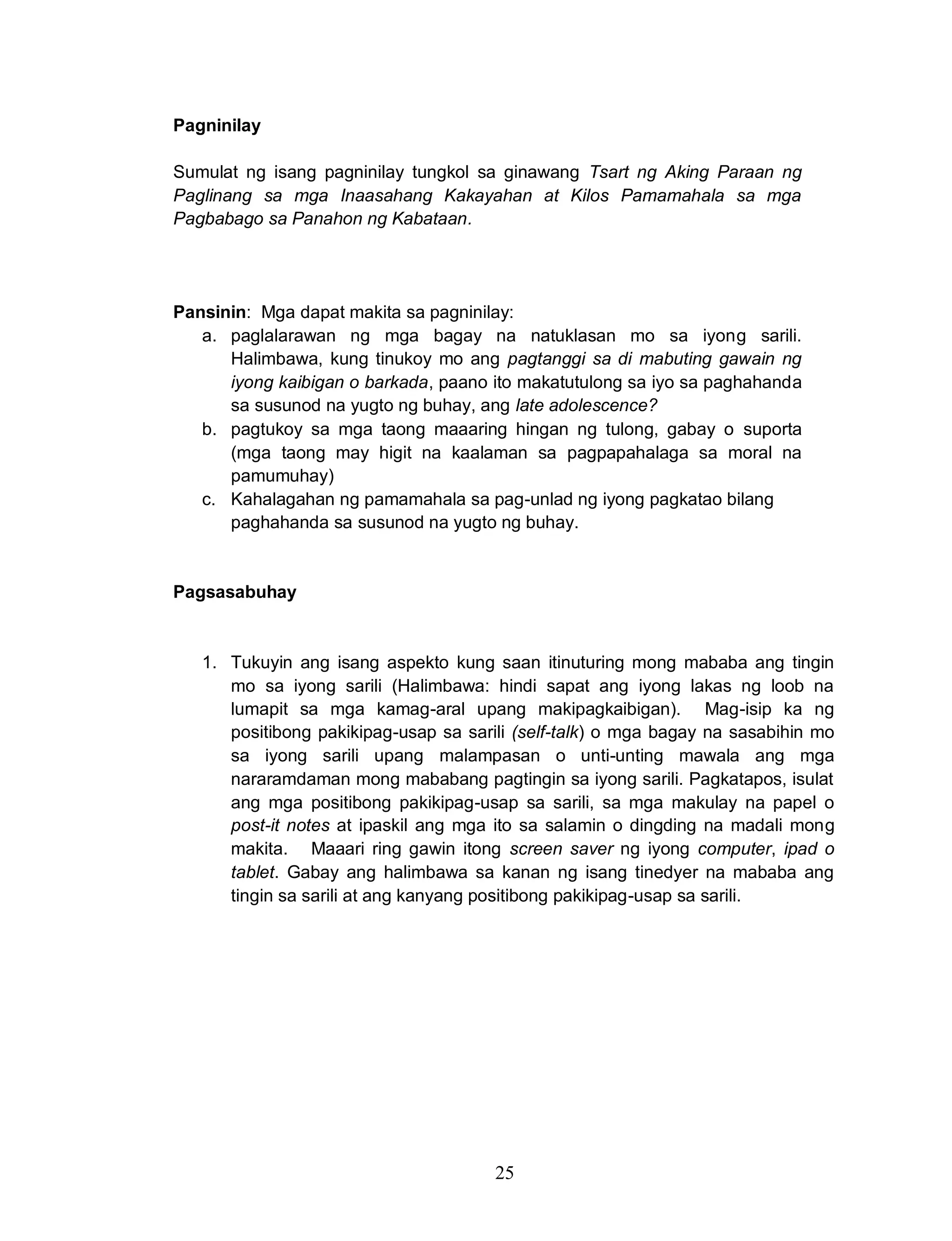 Grade 7 Learning Module in Edukasyon sa Pagpapakatao (Quarter 1 to 4) | PDF