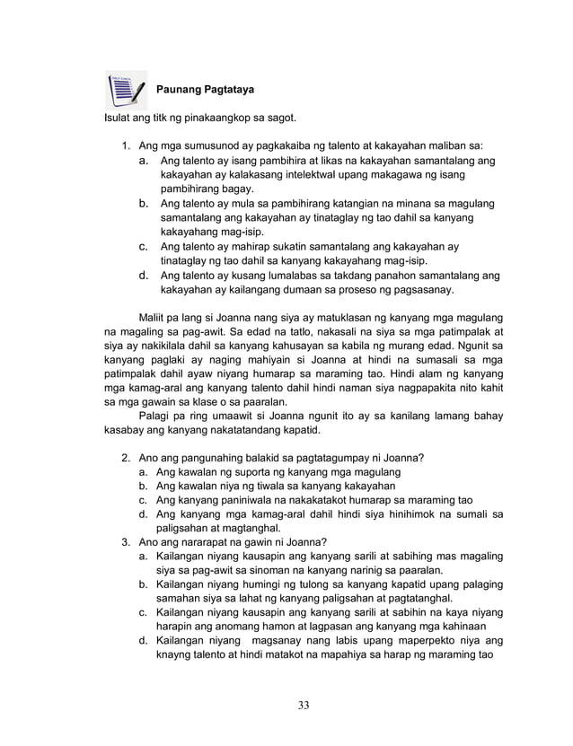 Grade 7 Learning Module in Edukasyon sa Pagpapakatao (Quarter 1 to 4) | PDF