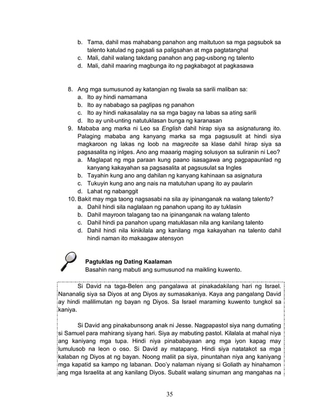 Grade 7 Learning Module in Edukasyon sa Pagpapakatao (Quarter 1 to 4) | PDF