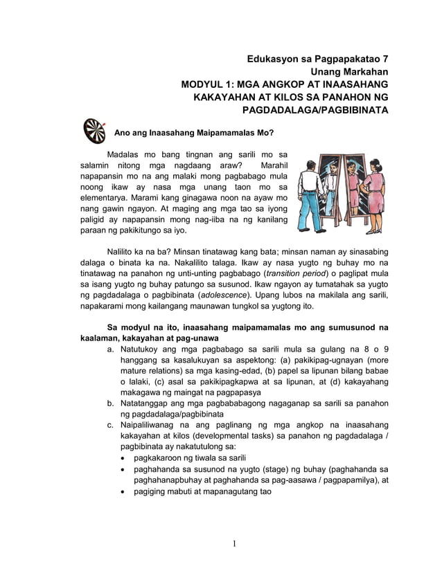 Grade 7 Learning Module in Edukasyon sa Pagpapakatao (Quarter 1 to 4) | PDF